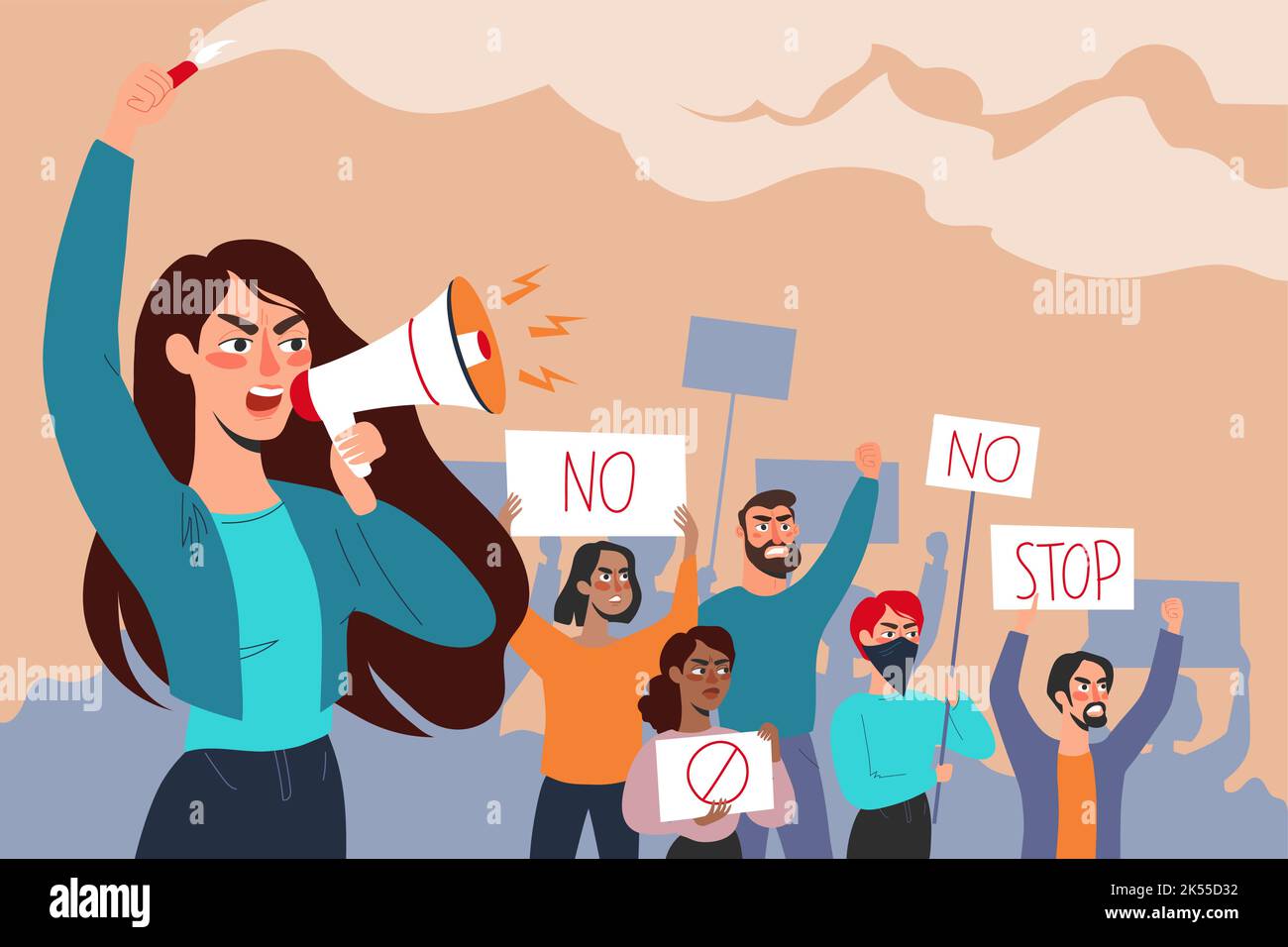 Protests group silhouette hi-res stock photography and images - Alamy