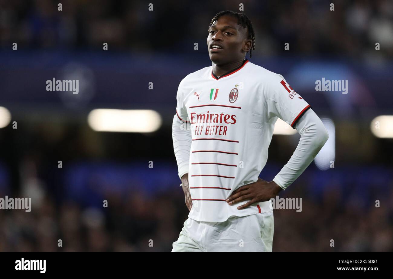 London, England, 5th October 2022. Rafael Leão of AC Milan during the ...