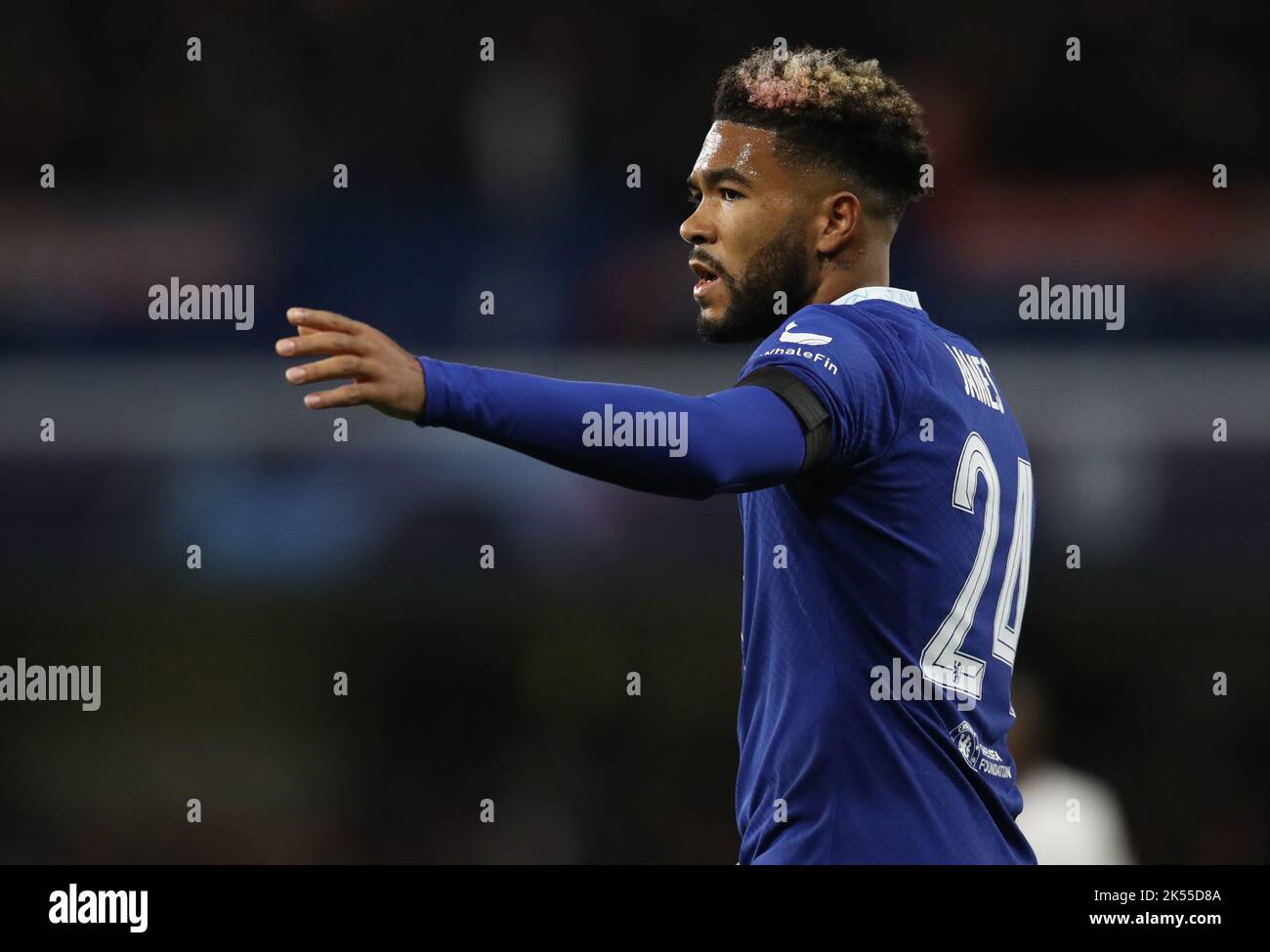 London, England, 5th October 2022. Reece James of Chelsea during the ... London, England, 5th October 2022. Reece James of Chelsea during the ...