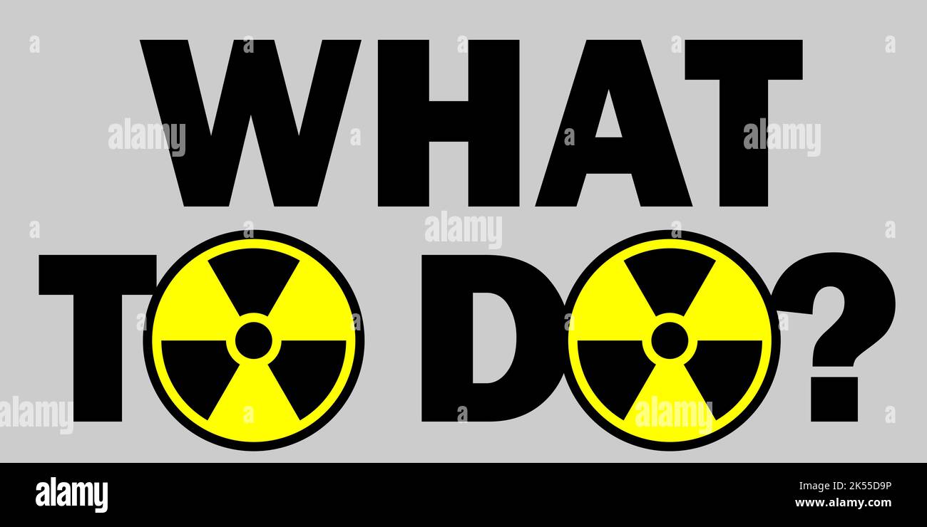 Vector illustration of What To Do question in a case of nuclear attack ...