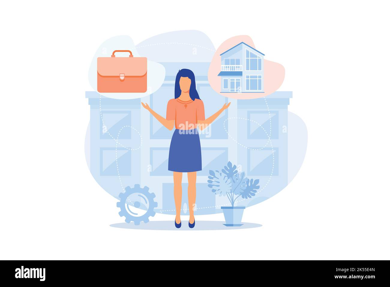 Balancing work and family Work and life balance, happy family, mom ...