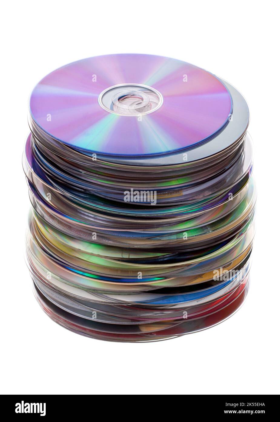 Isolated pile of cds and dvds Stock Photo - Alamy