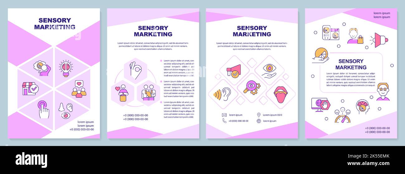 Sensory marketing pink brochure template Stock Vector Image & Art - Alamy