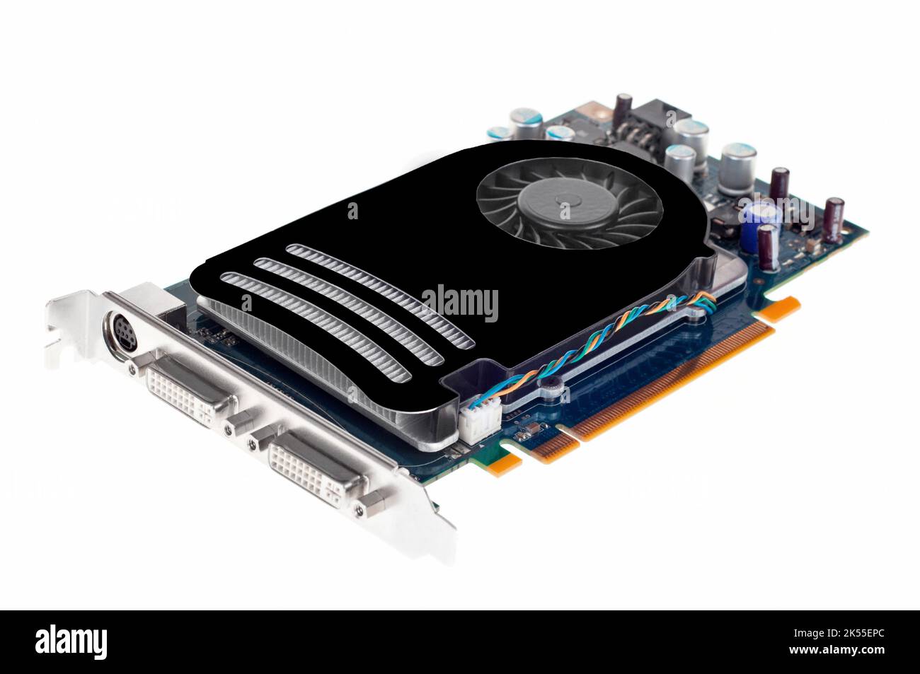 A graphic card with agp bus system on white background Stock Photo - Alamy