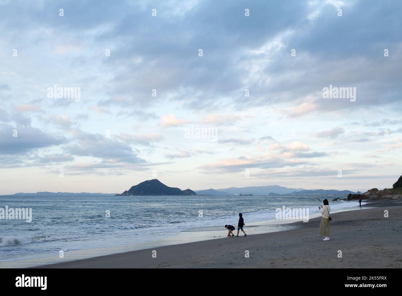 Irago, Aichi, Japan, 2022/24/09 - Kamishima island seen from cape Irago ...