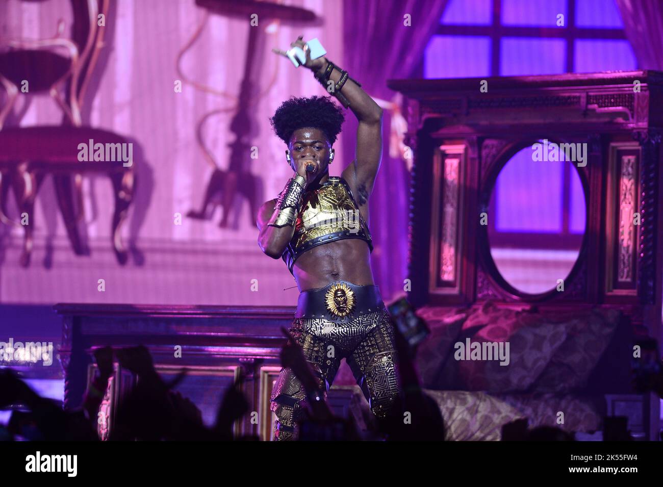 MIAMI, FL - OCTORBER 04: Lil Nas X, performs live on stage during the ...