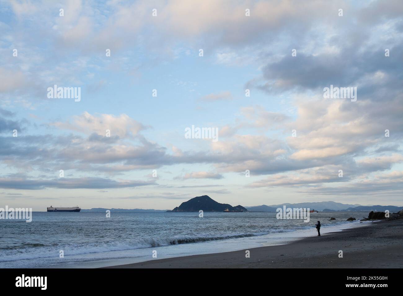 Irago, Aichi, Japan, 2022/24/09 - Kamishima island seen from cape Irago ...
