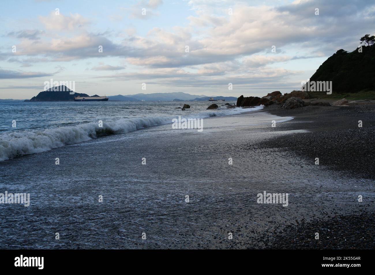 Irago, Aichi, Japan, 2022/24/09 - Kamishima island seen from cape Irago ...