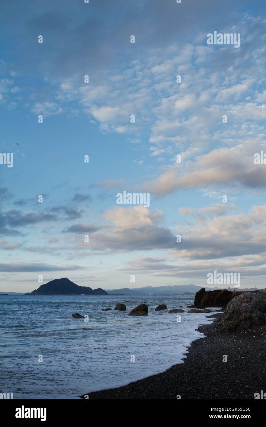 Irago, Aichi, Japan, 2022/24/09 - Kamishima island seen from cape Irago ...