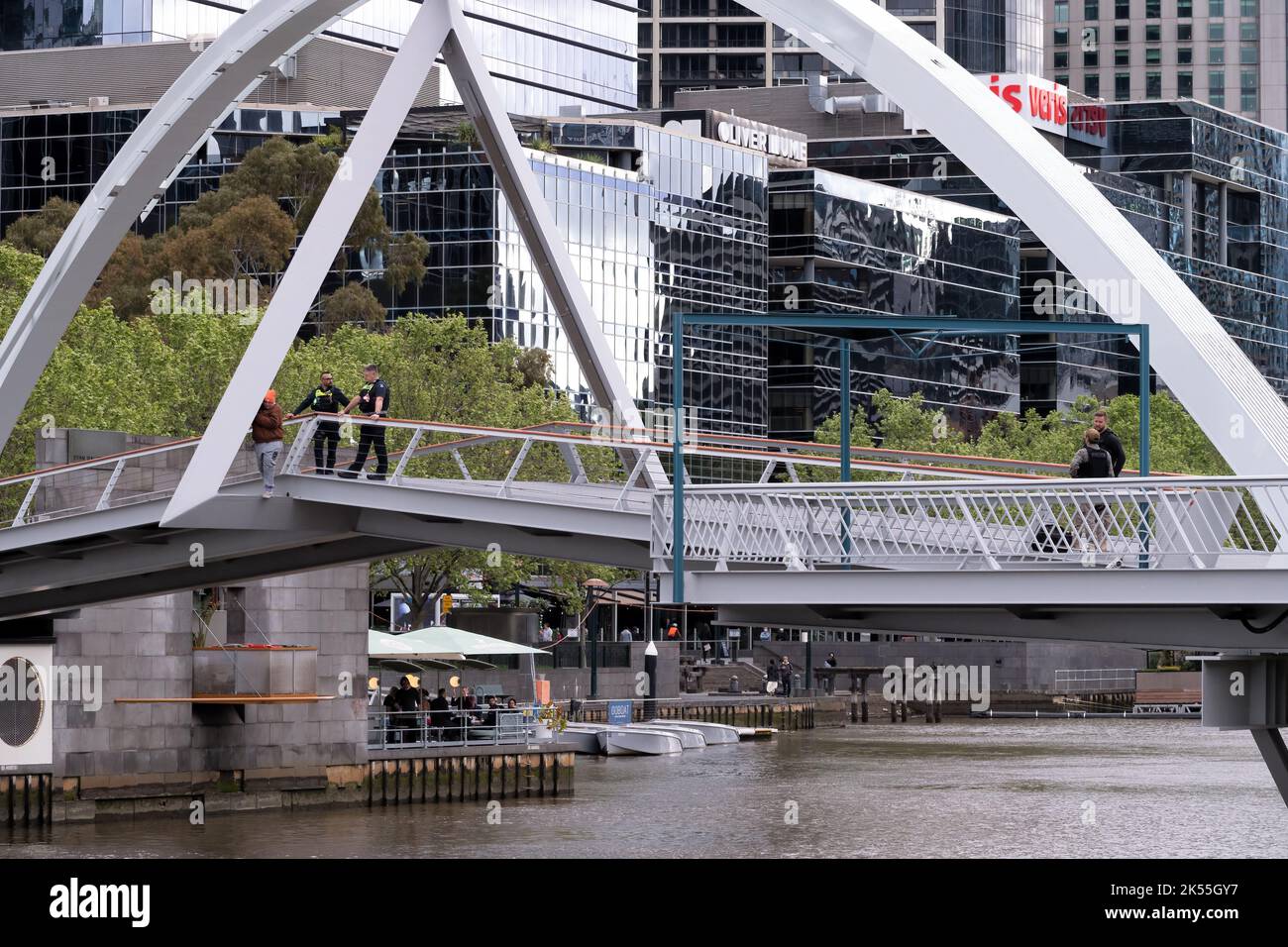 Melbourne, Australia, 6 October, 2022. A woman is seen standing on the ...