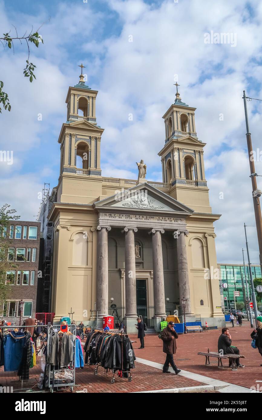 Amsterdam, Netherlands. September 2022. The Moses and Aaron Church near ...