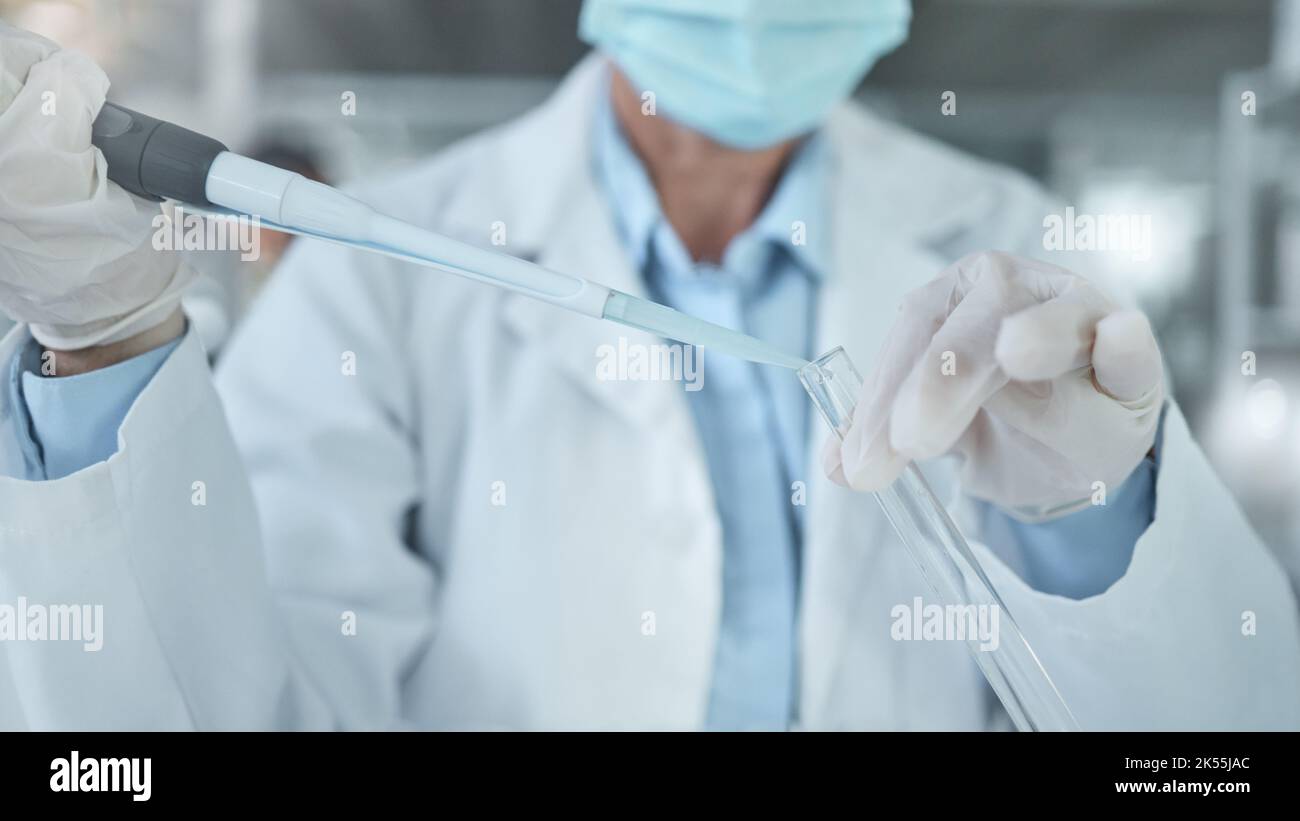 Covid lab, science research and scientist working on a medical solution ...