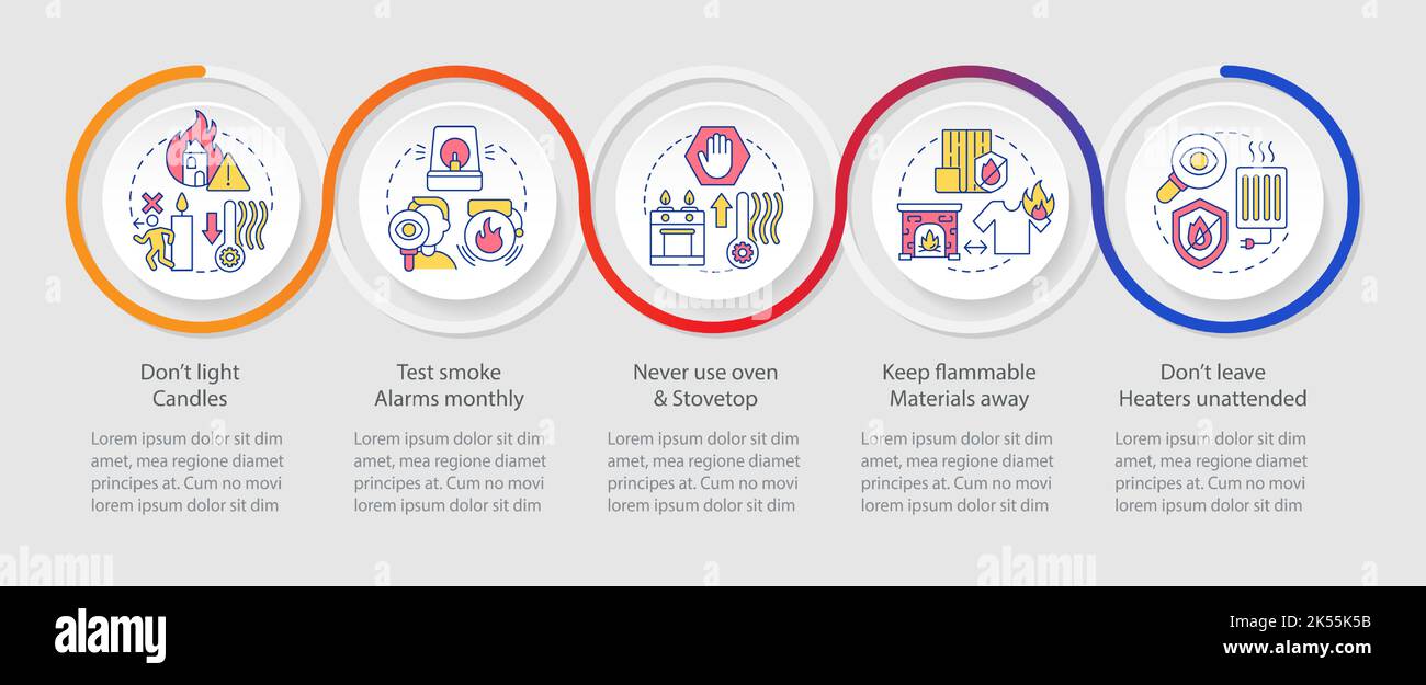 Winter heating safety tips loop infographic template Stock Vector Image ...