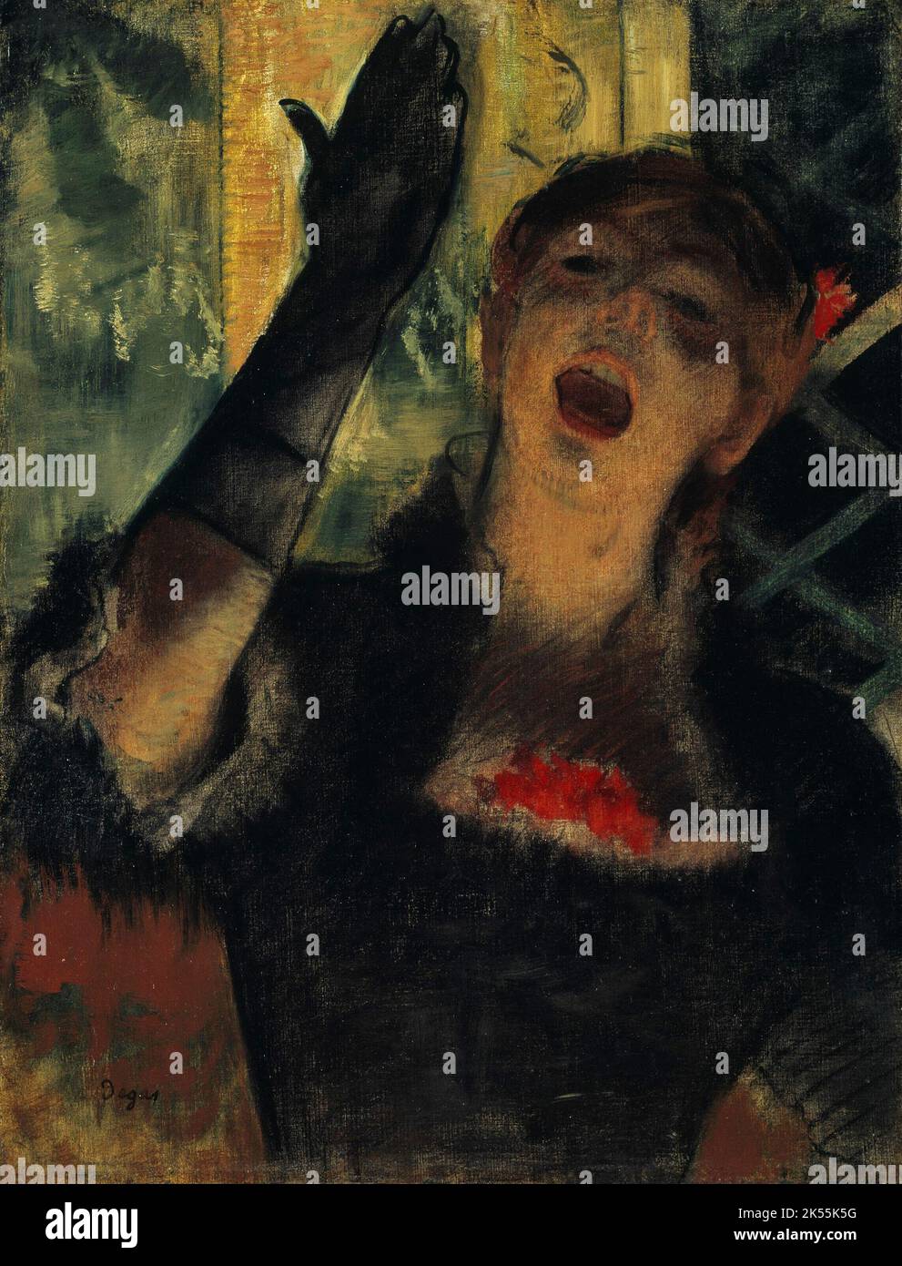 Café Singer. Edgar Degas. 1879 Stock Photo - Alamy