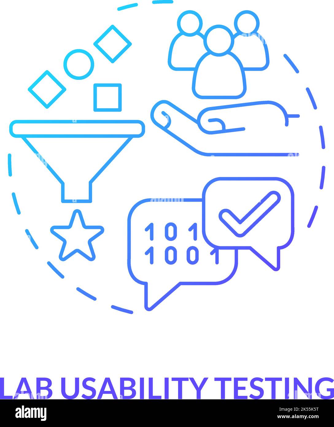 Laboratory usability testing blue gradient concept icon Stock Vector ... Laboratory usability testing blue gradient concept icon Stock Vector ...