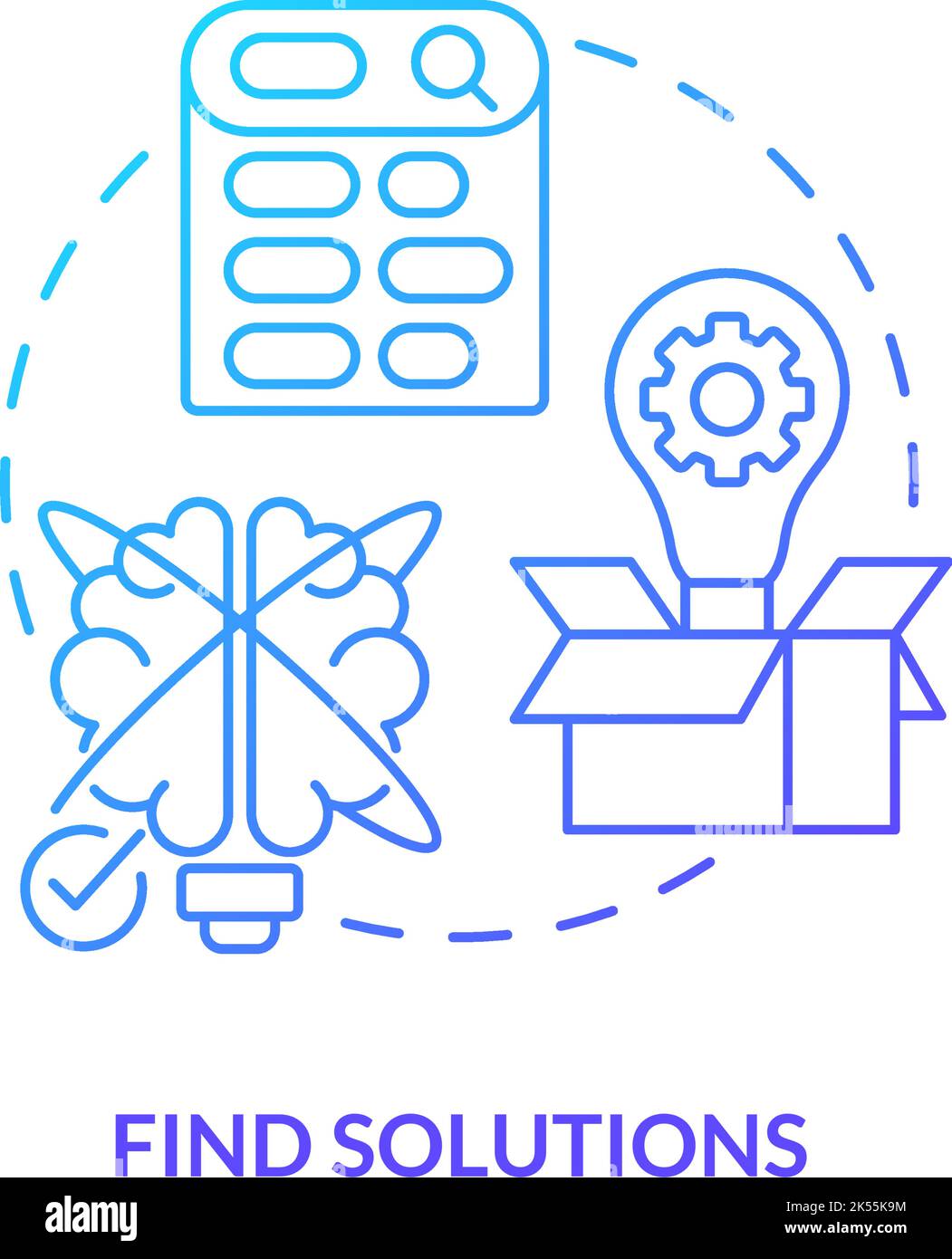 Find solution blue gradient concept icon Stock Vector Image & Art - Alamy