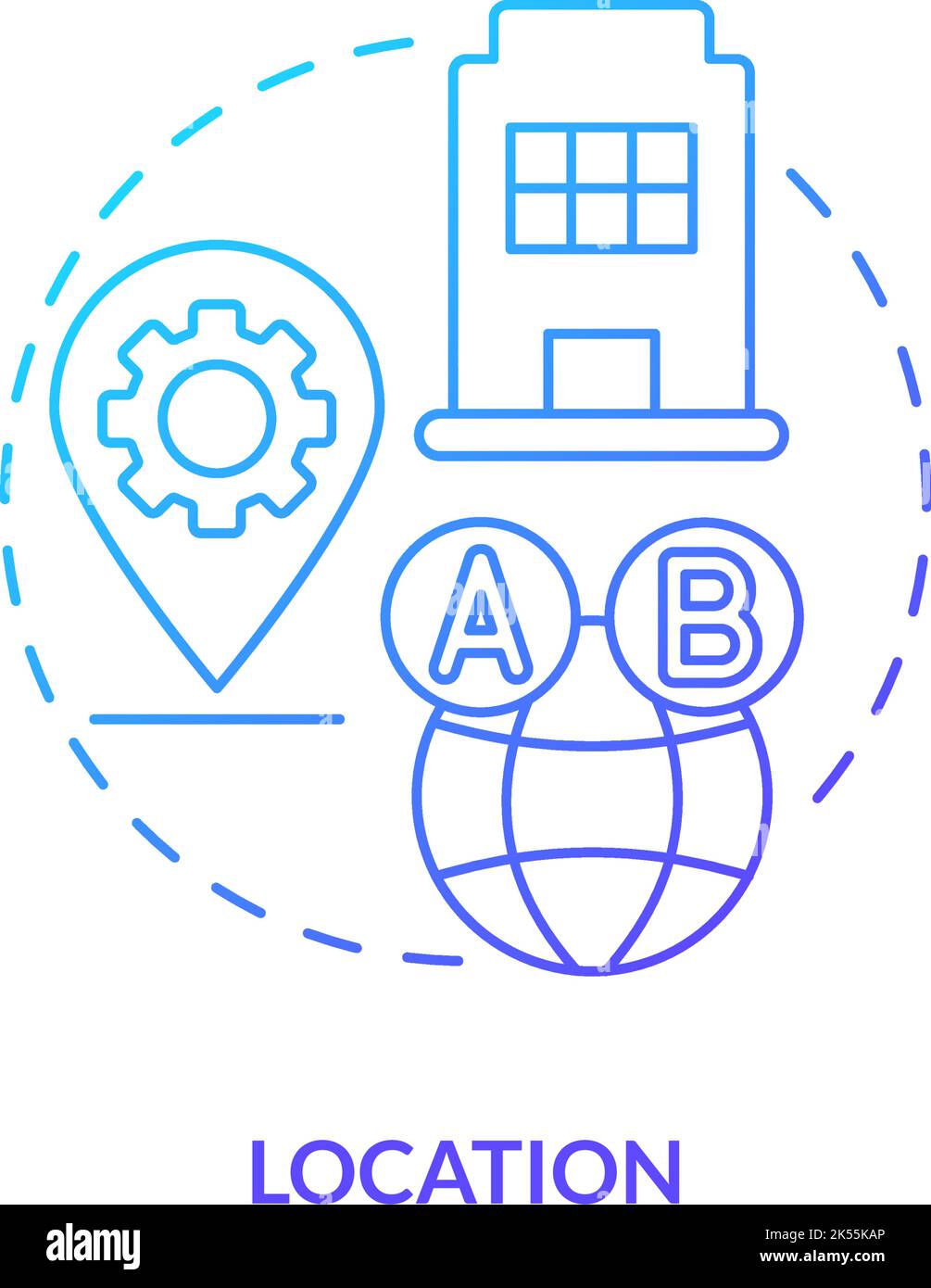 Navigation software blue concept Stock Vector Images - Alamy