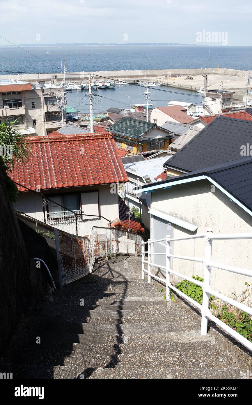 Irago, Aichi, Japan, 2022/24/09 - Streets of Kamishima. Kami-shima is ...