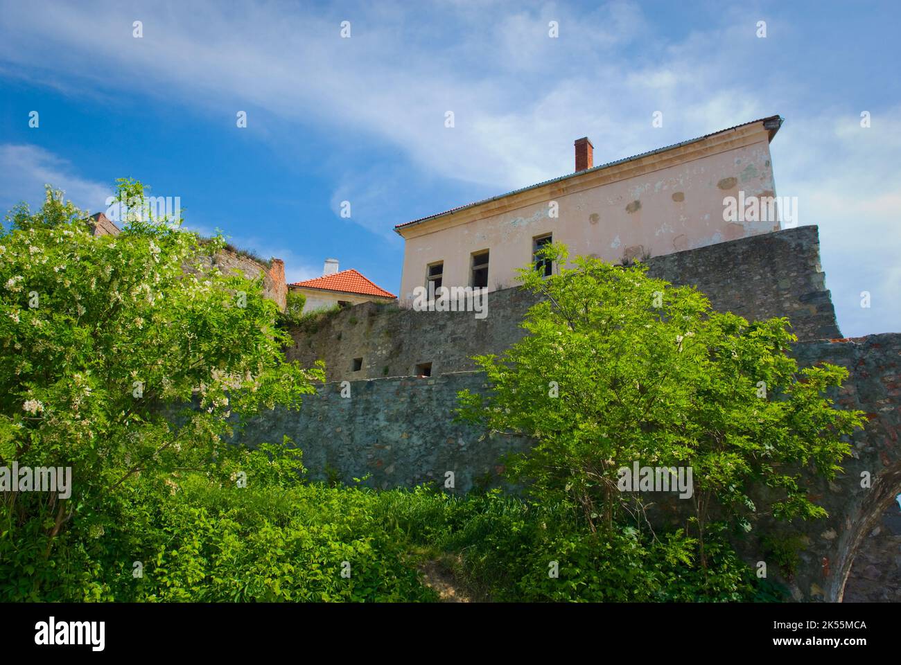 Old medieval castle with towers Stock Photo - Alamy