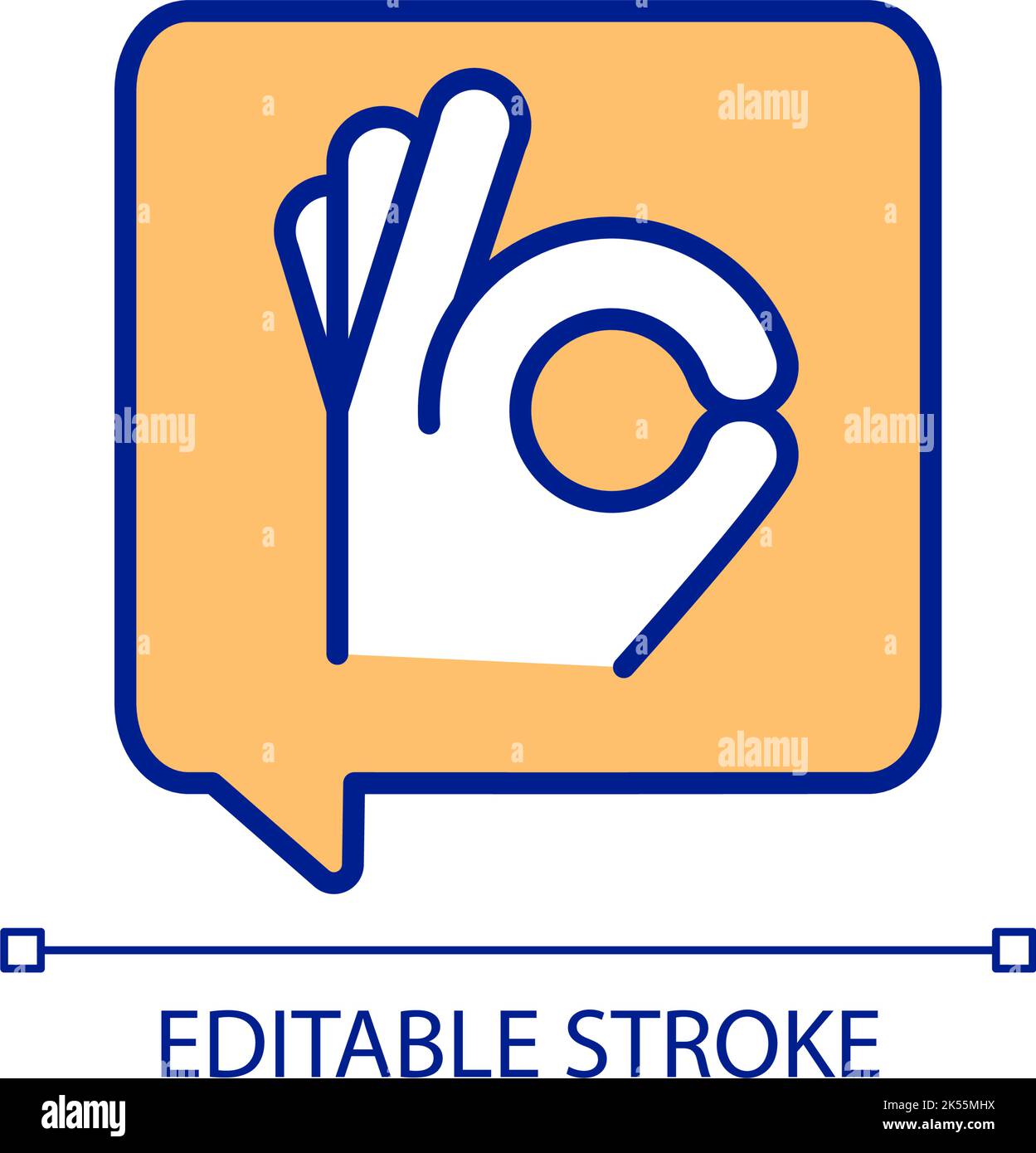 Okay gesture RGB color icon Stock Vector Image & Art - Alamy