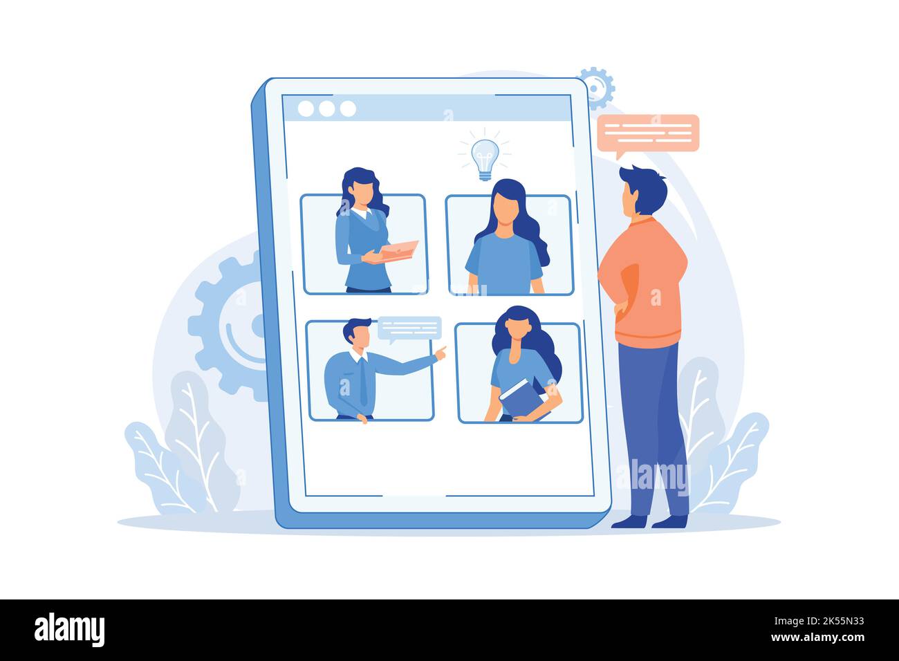 Informal video conference Cut Out Stock Images & Pictures - Alamy