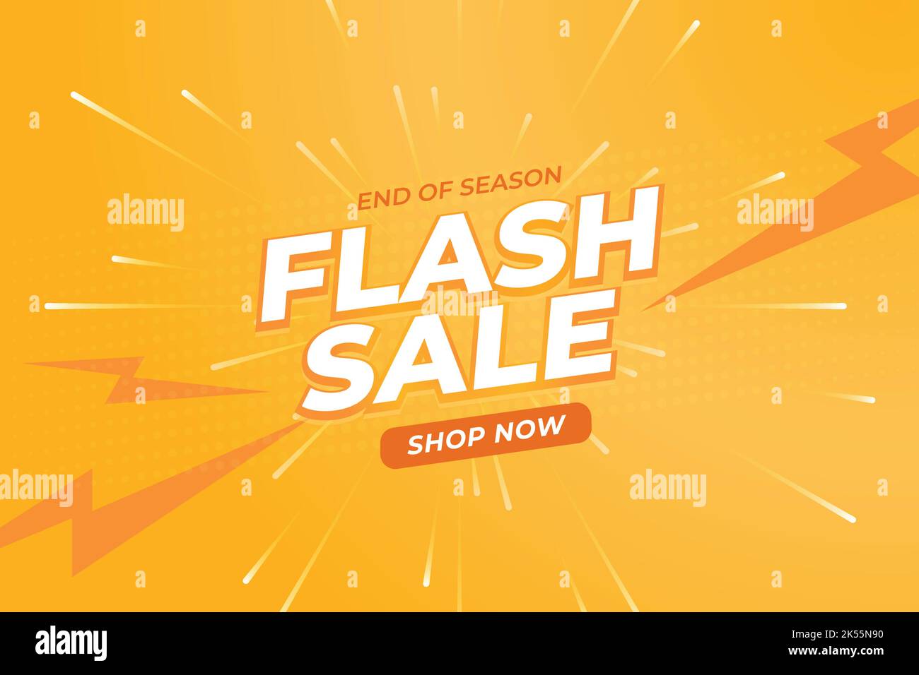 Flash Sale Shopping Poster or banner with Flash icon and 3D text on ...