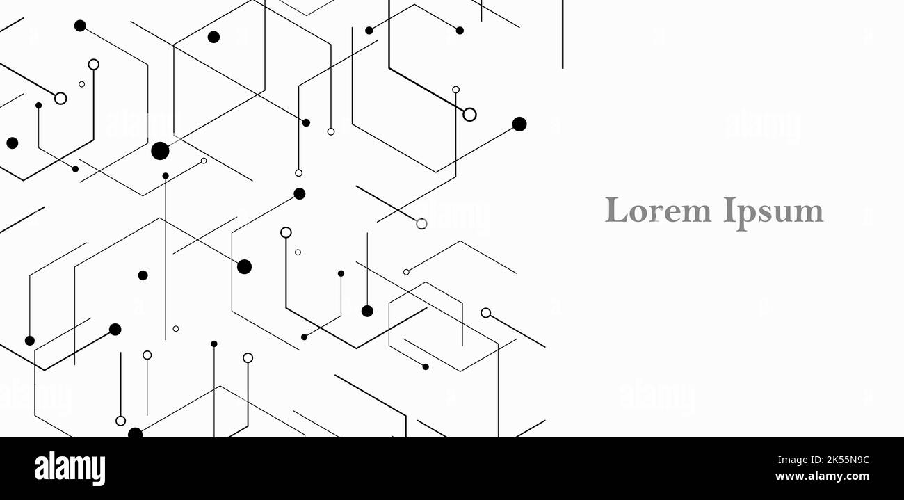 abstract black white hexagon, network image, geometric texture ...