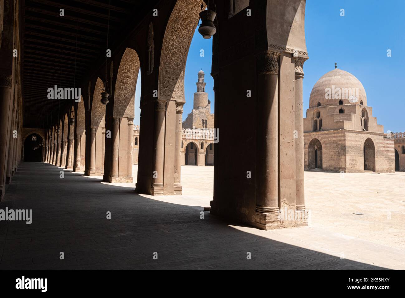 The Ahmed Ibn Tulun Mosque in Old Cairo, Egypt Stock Photo - Alamy