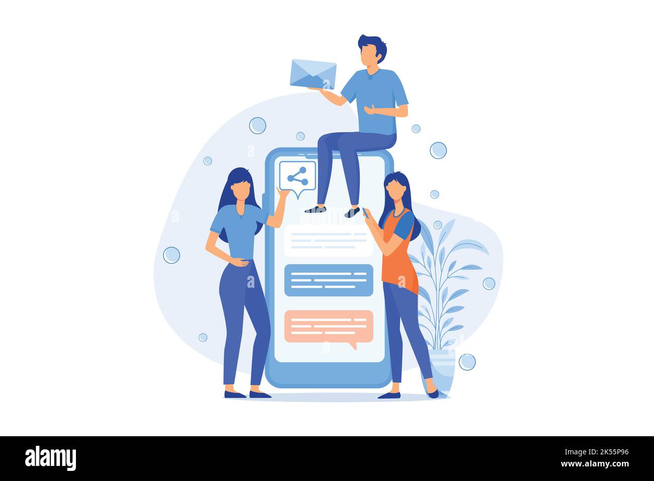 Millennials Generation Y, digital native and social media, online ...