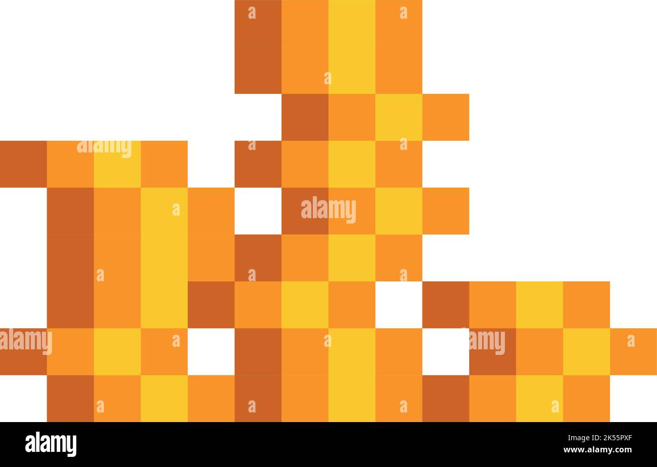 Pixel art golden coin retro video game. Vector illustration Stock ...