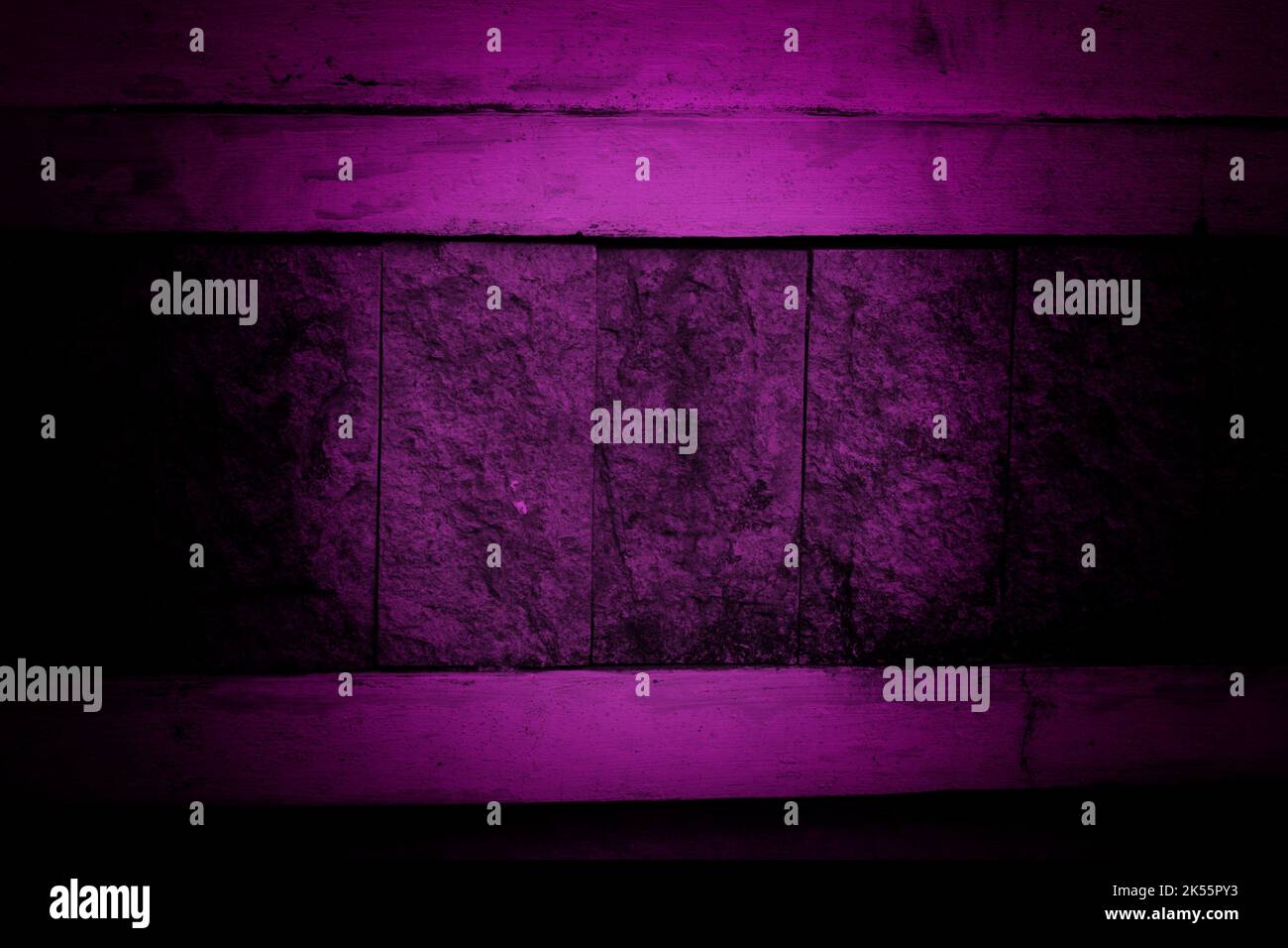 The purple-shaded grainy textured panels on the wall - a beautiful dark ...