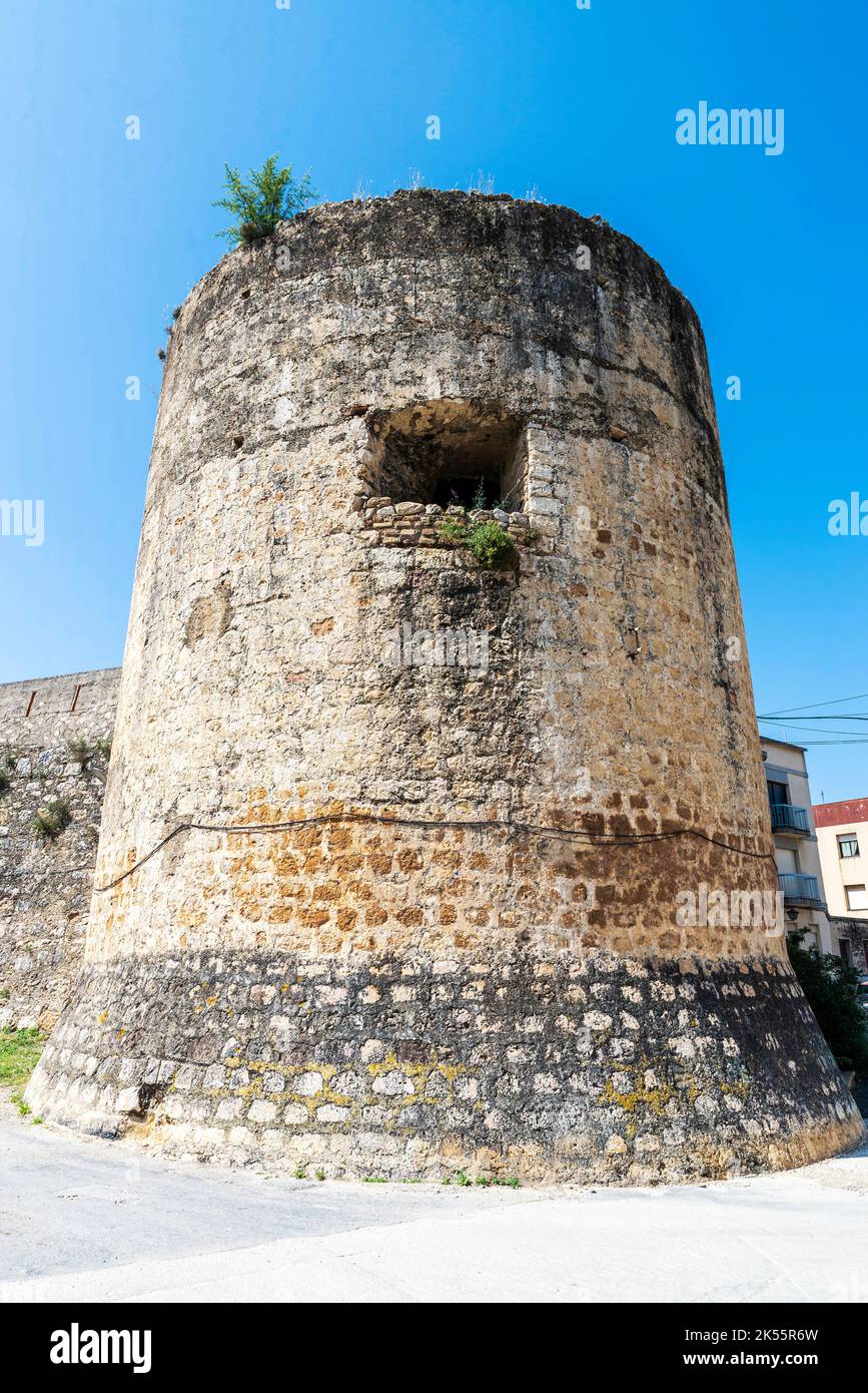 Celio Tower in the old town of Tortosa, Tarragona, Catalonia, Spain ...