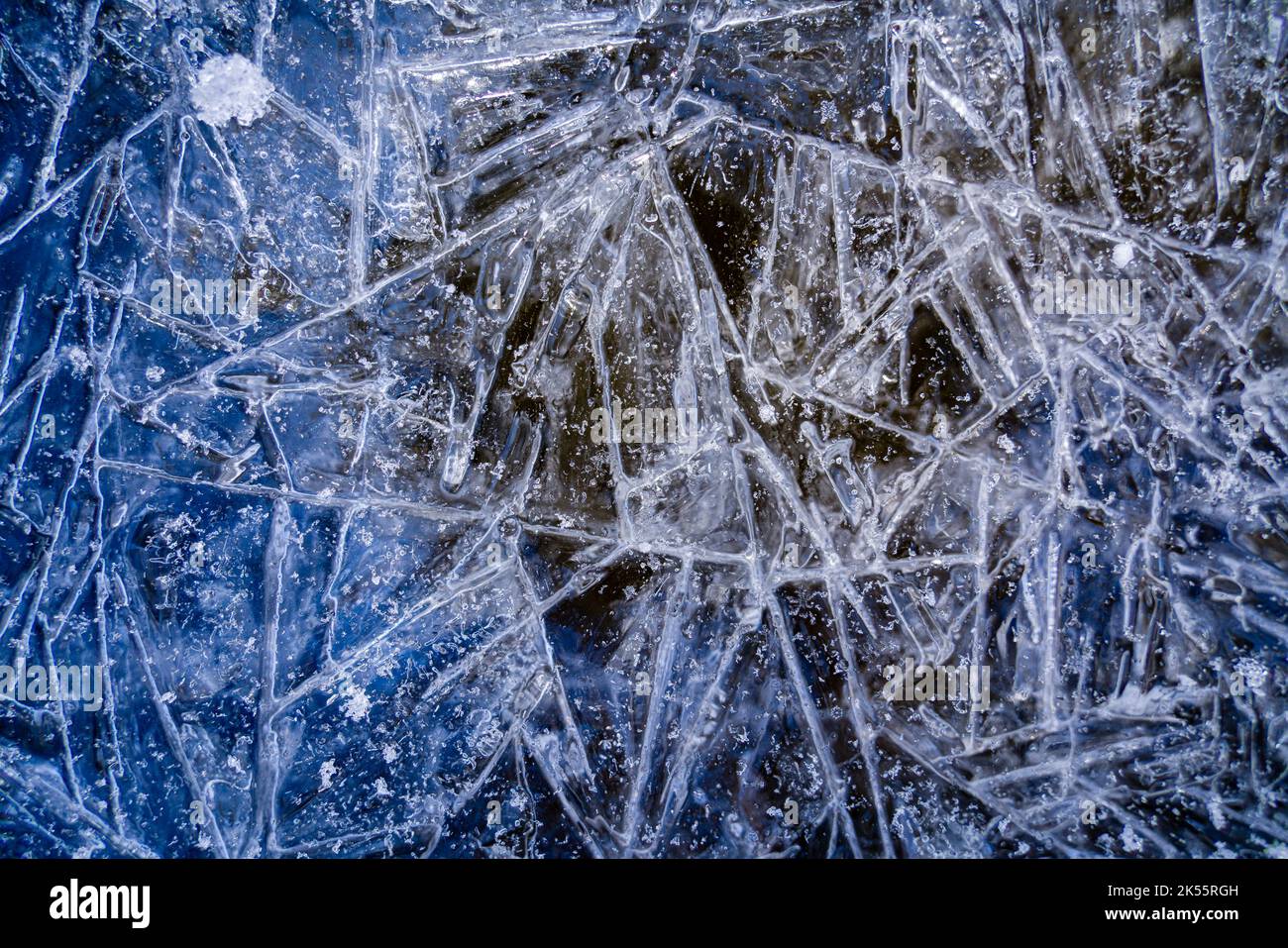 A background of ice shapes in the river Stock Photo - Alamy