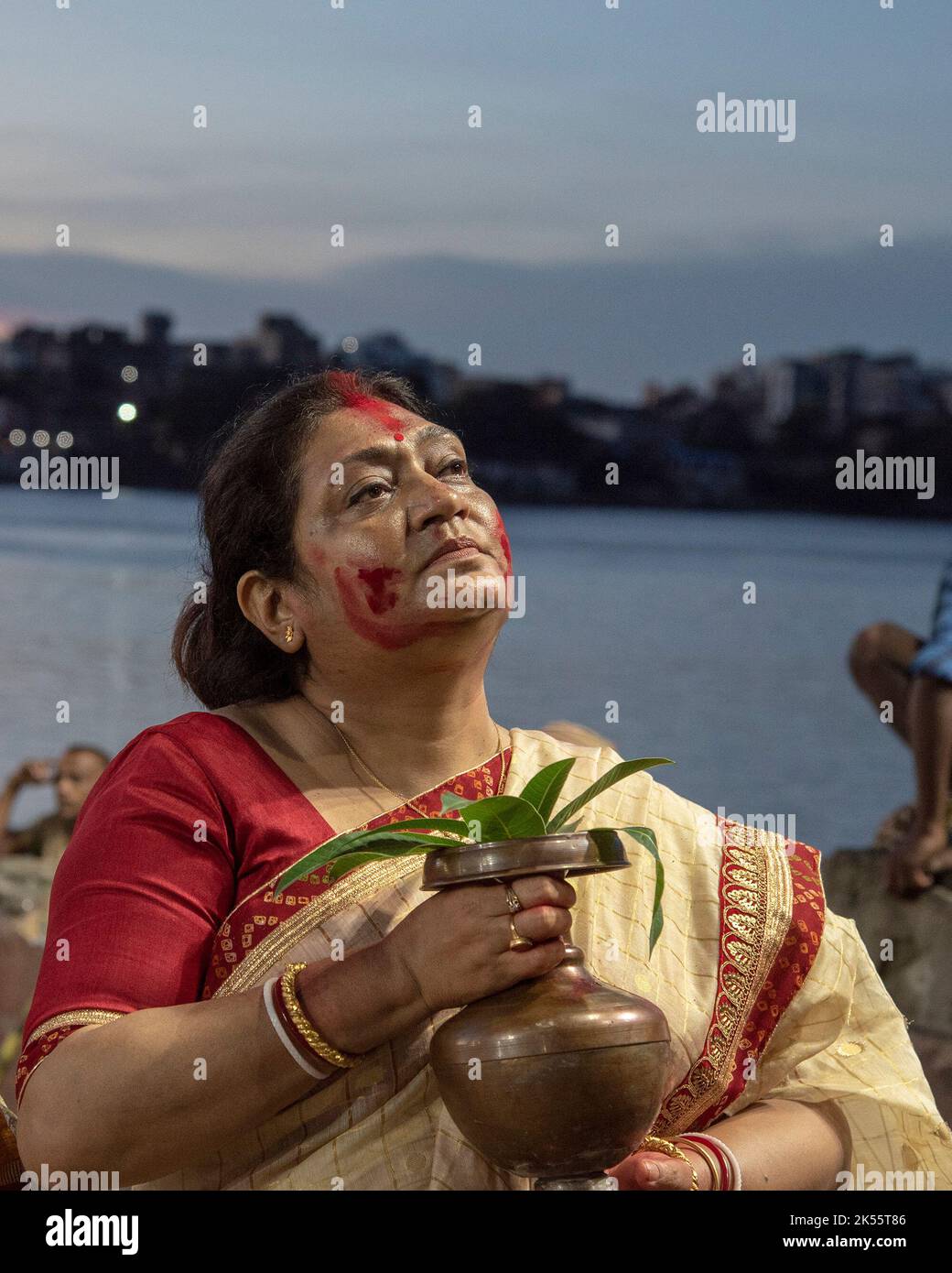 Kolkata, India. 06th Oct, 2022. Different moments of Goddess Durga ...