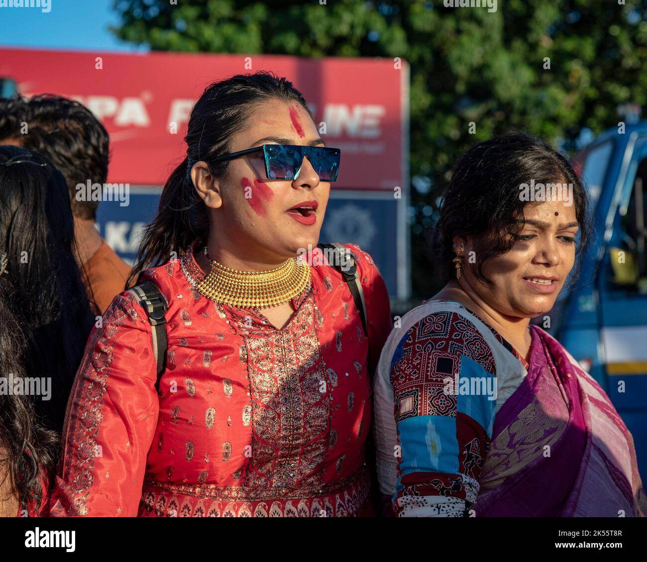 Kolkata, India. 06th Oct, 2022. Different moments of Goddess Durga ...
