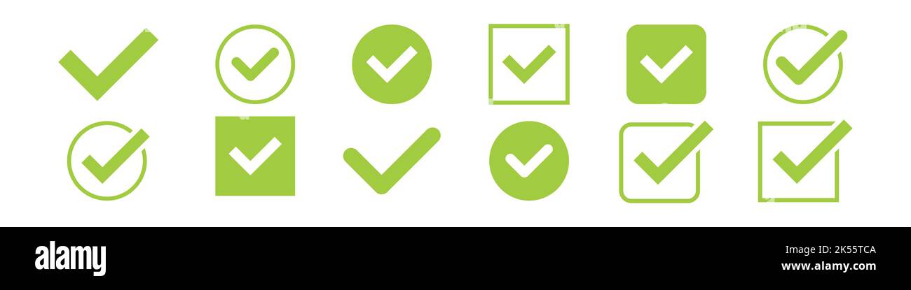 Check mark icon simple flat design Stock Vector Image & Art - Alamy