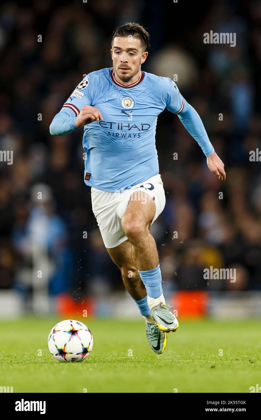 Manchester, UK. 05th Oct, 2022. Jack Grealish of Manchester City during ...