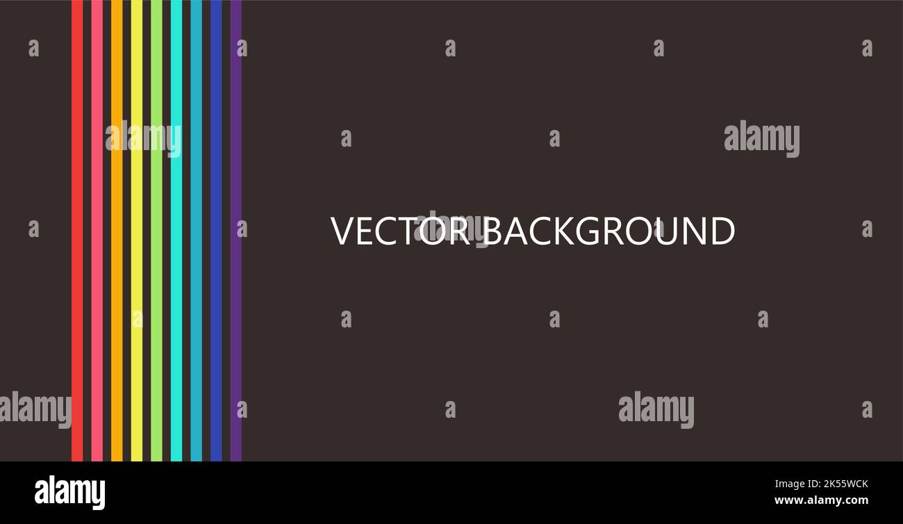 Colorful rainbow stripes background banner design. Vector illustration ...