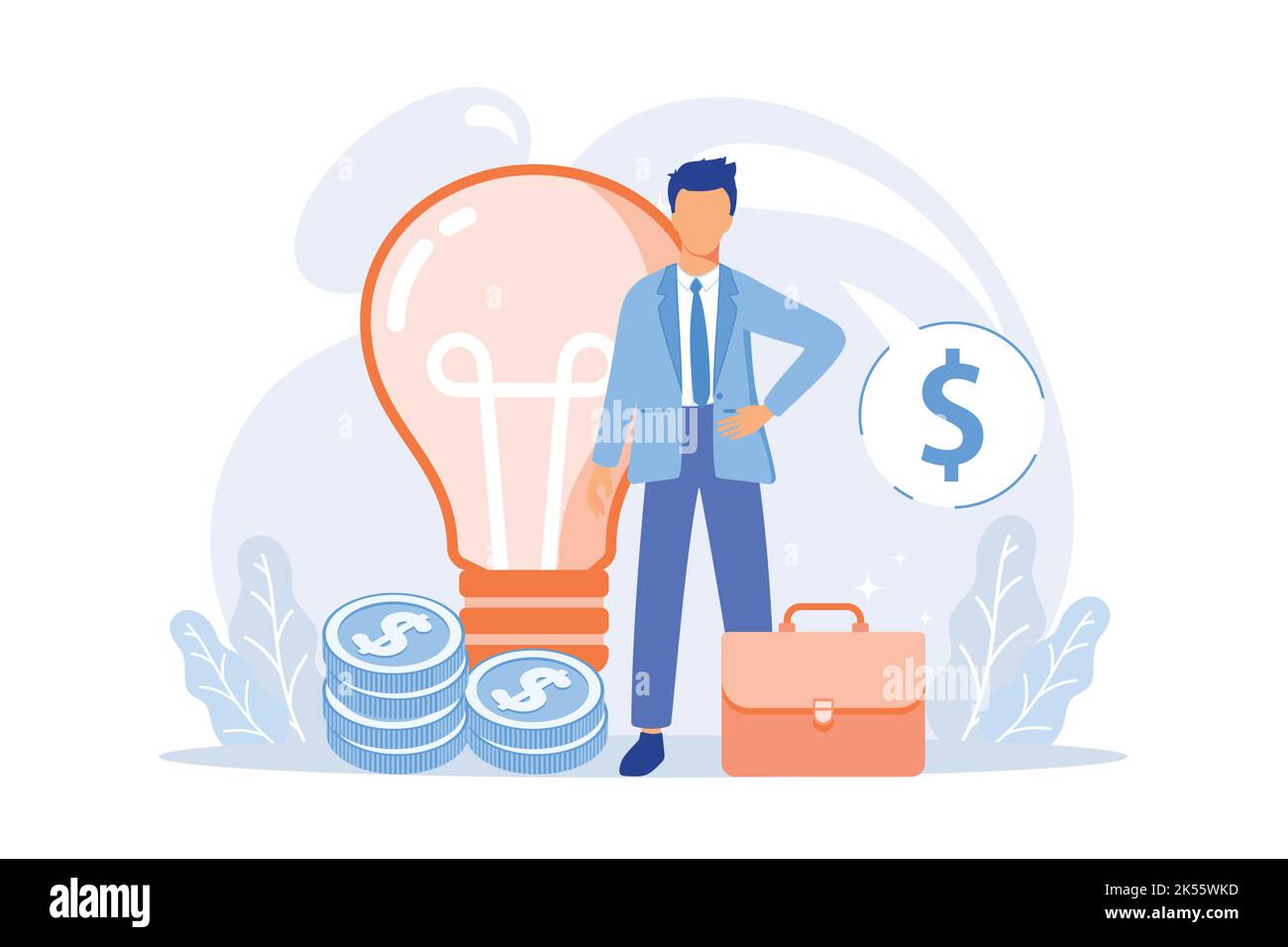 Launching startup project. Innovative ideas, creative businessman, profitable company. Top ...