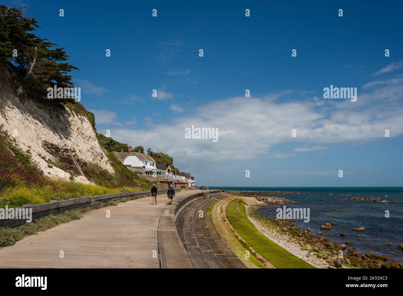 Sea defence along coast, Ventnor, Isle of Wight, UK Stock Photo - Alamy
