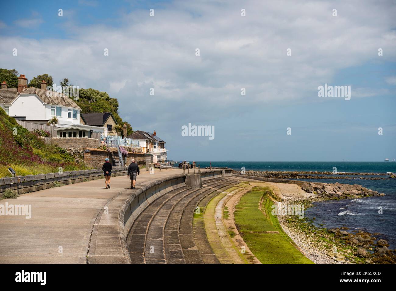 Sea defence along coast, Ventnor, Isle of Wight, UK Stock Photo - Alamy