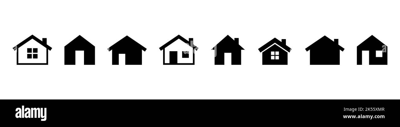 home house building icon set Stock Vector Image & Art - Alamy