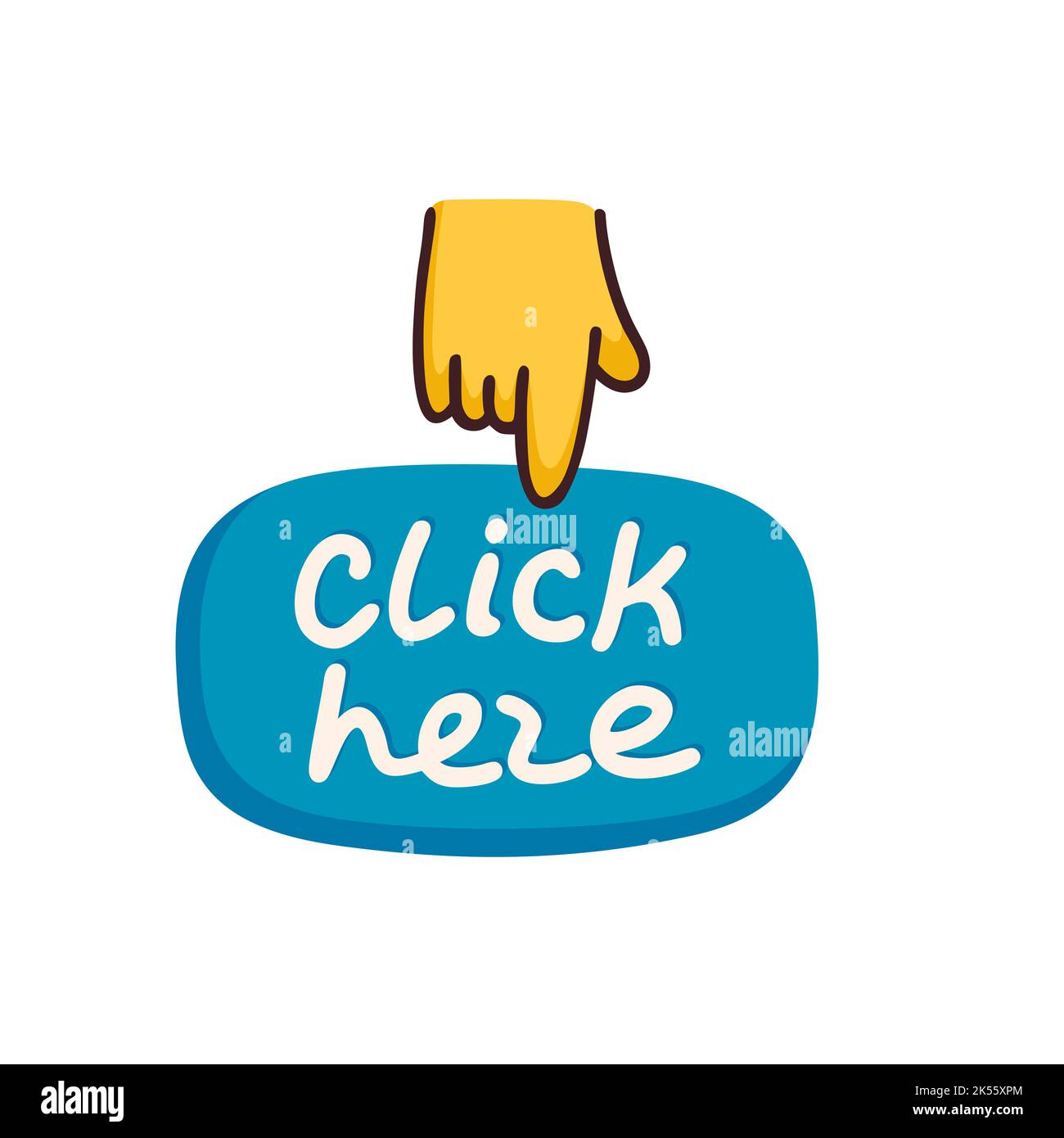 Click here sticker for a social media, making a blog or vlog vector ...