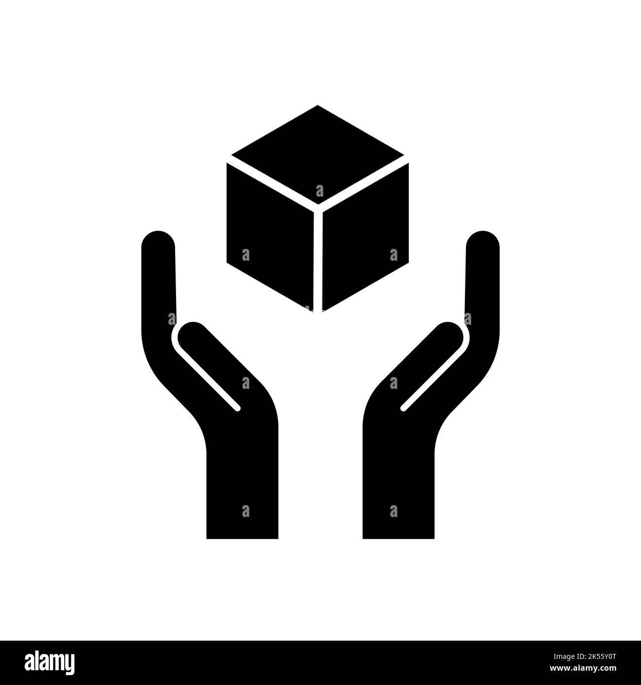 Hands with box icon. Delivery icon Stock Vector Image & Art - Alamy
