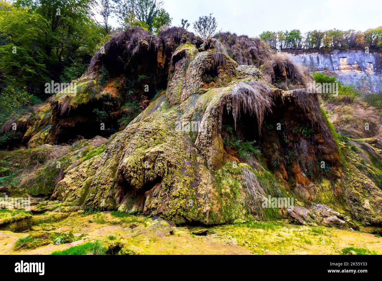 Cascade des Tufs, without water due to drought, sometimes named Cascade ...