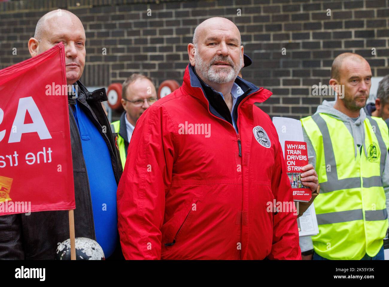 London, UK. 5th Oct, 2022. Mick Whelan, General Secretary of ASLEF ...
