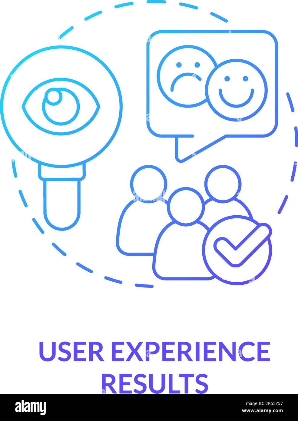 User experience review blue gradient concept icon Stock Vector Image & Art - Alamy