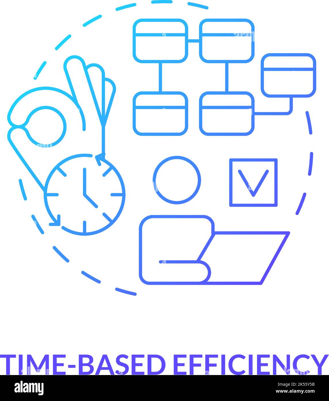 Time-based efficiency blue gradient concept icon Stock Vector Image & Art - Alamy