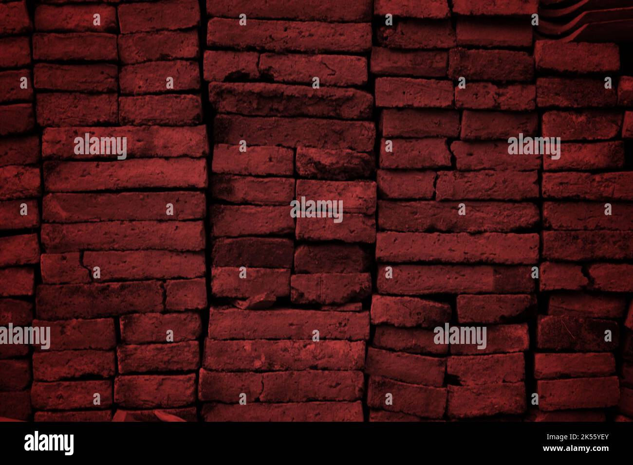 Dark red brick background hi-res stock photography and images - Alamy