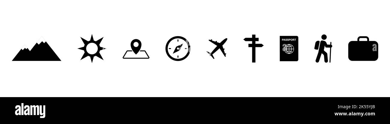 Travel icon set simple design Stock Vector Image & Art - Alamy